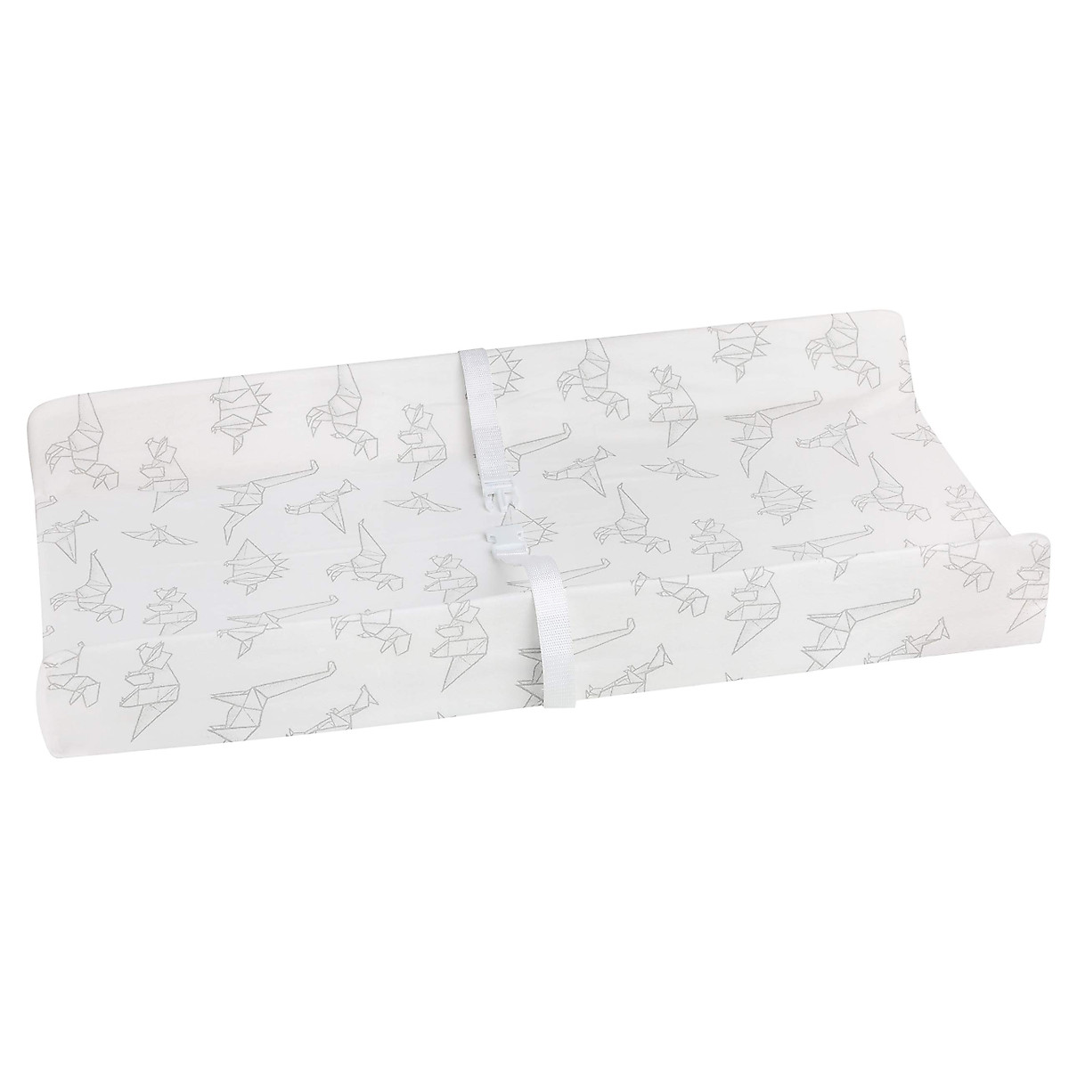 Andi Mae Changing Pad Cover - Grey Dinosaurs -100% Jersey Cotton - Fits Standard Changing Pads