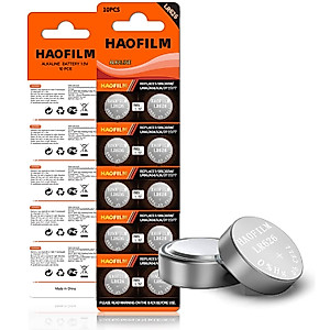 HAOFILM LR626 SR626SW 377 376 LR626 AG4 Premium Alkaline Battery,1.5V Round Button Coin Cell Batteries (10 Pack)