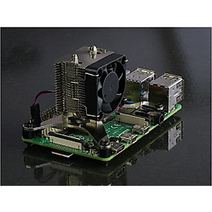 KKSB High-Performance Cooler for Raspberry Pi 4 | 30mm PWM Fan Included | Aluminium Fins