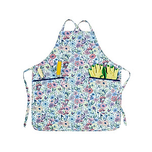 Sakroots Green Thumb Pocket Apron in Eco-Twill, Gardening Apron, Multi In Bloom