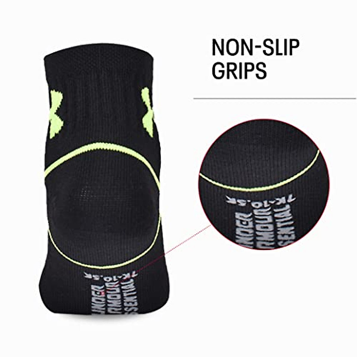 Under Armour Baby Boys Multi Pack Basic Essential Quarter Sock, Black, 2T-4T