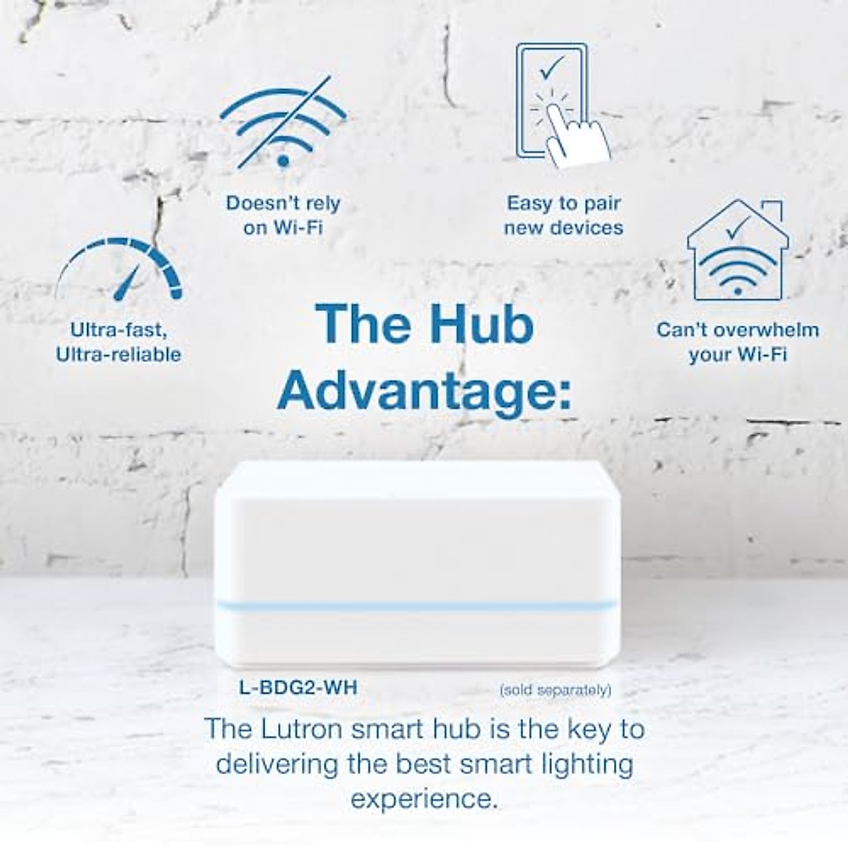 Lutron Caseta Original Smart Dimmer Switch (Lutron Smart Hub Required), for LED Lights, 150 Watt, Single-Pole/3-Way, No Neutral Required, PD-6WCL-BL, Black