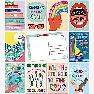 Sweetzer & Orange Motivational Postcards Pack (60 Post Cards) 4x6 Postcards for Kids and Adults. Growth Mindset Affirmation Cards, Mindfulness Cards, Inspiration Cards and Blank Encouragement Cards