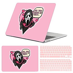 GABraden Compatible with MacBook Air 13 inch Case,2020 2019 2018 Release,(A2337 M1 A2179 A1932),with Touch ID and 2 Pack Keyboard Protectors (Pink-A51, Air 13'' A2337 M1 A2179 A1932)