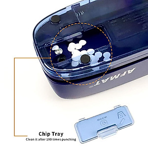 Electric 3 Hole Punch, AFMAT 3 Hole Punch Heavy Duty, 20-Sheet Punch Capacity, AC or Battery Operated Paper Puncher, Effortless Punching, Long Lasting Paper Punch for Office School Studio, Blue