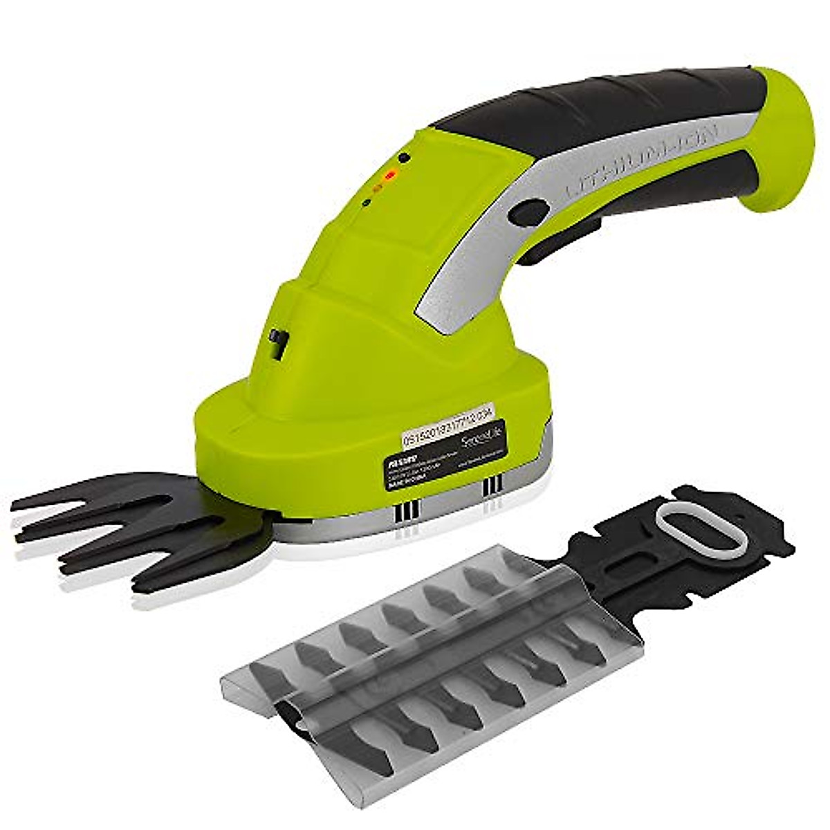 SereneLife PSLTLL1812 Cordless Handheld Shears-Electrical Hand Held Hedge Trimmer Weed Or Grass Clippers with 3.6V Rechargeable Battery, Metal Blades, for Lawn Yd Gardening Use, Yellow