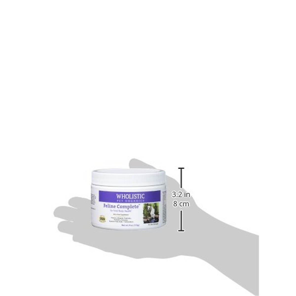 Wholistic Pet Organics Feline Complete - 4 Oz - Multivitamin & Probiotic Powder for Cats - Natural Cat Food & Digestive Support