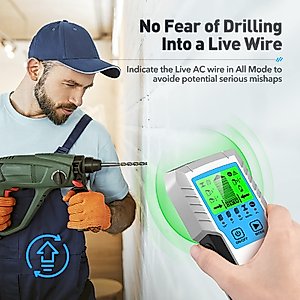 Stud Finder Wall Scanner Detector - Upgrade 5 in 1 Electronic Stud Sensor Wall Wood Metal Stud Sensor Pipe Joist Beam Finders Accurate Edge Center Finder for Wood Beams AC Wires Metal Detection