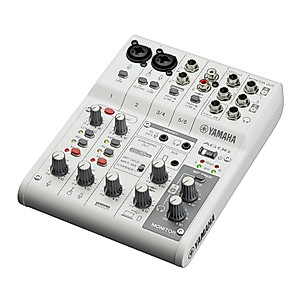 Yamaha AG06MK2 White 6-Channel Live Streaming Loopback Mixer/USB Interface with Steinberg Software Suite
