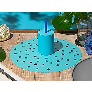 Avanchy Silicone Training Sippy Cup with Straw Lid – Tiny Cup for Babies 6+ Months to Toddlers 1 Year Old – 5 oz Infant Water Cup for Baby Led Weaning, Blue