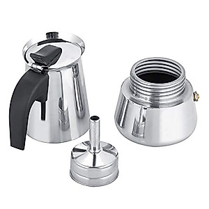 YUYTE Moka Stovetop Espresso Maker Italian Style Cup Stainless Steel Coffee Pot Moka Espresso Maker Mocha Pot Coffee Brewing Tool