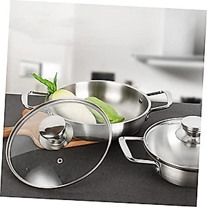 GANAZONO Stainless Steel Noodle Pot Korean Pots for Cooking Ramen Pot with Lid Stainless Steel Stock Pot Instant Ramyun Pot Noodle Stock Pot Korean Ramen Noodle Pot Korean Cooking Pot Pan