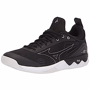Mizuno 2 Wave Luminous Women's Volleyball Shoe 9 (0900), Black/White, 9