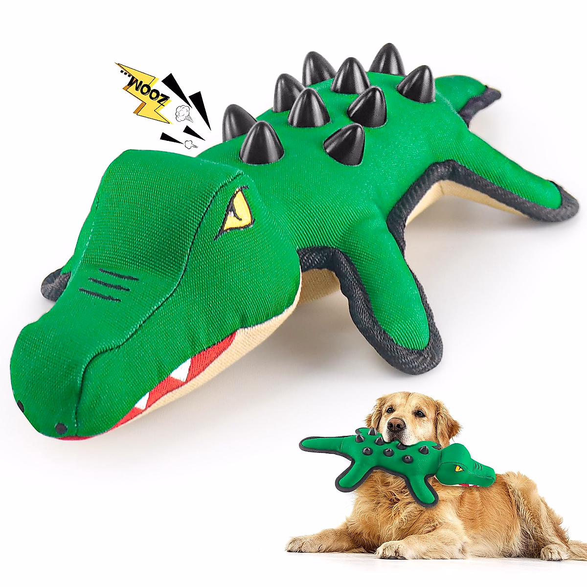 Fuufome Squeaky Dog Toys for All Breeds:Interactive and Puppy Teething Toys with Upgraded Fabric-Stuffed Animals Dog Toys for Boredom and Stimulating to Keep Them Busy