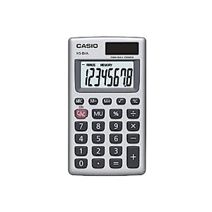 Casio HS-8VA, Solar Powered Standard Function Calculator