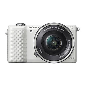 Sony Alpha a5000 Mirrorless Digital Camera with 16-50mm OSS Lens (White)