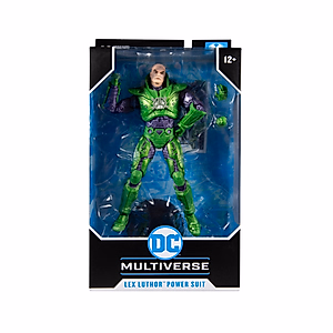 McFarlane Toys DC Multiverse Lex Luthor in Green Power Suit 7" Action Figure with Accessories, Multicolor