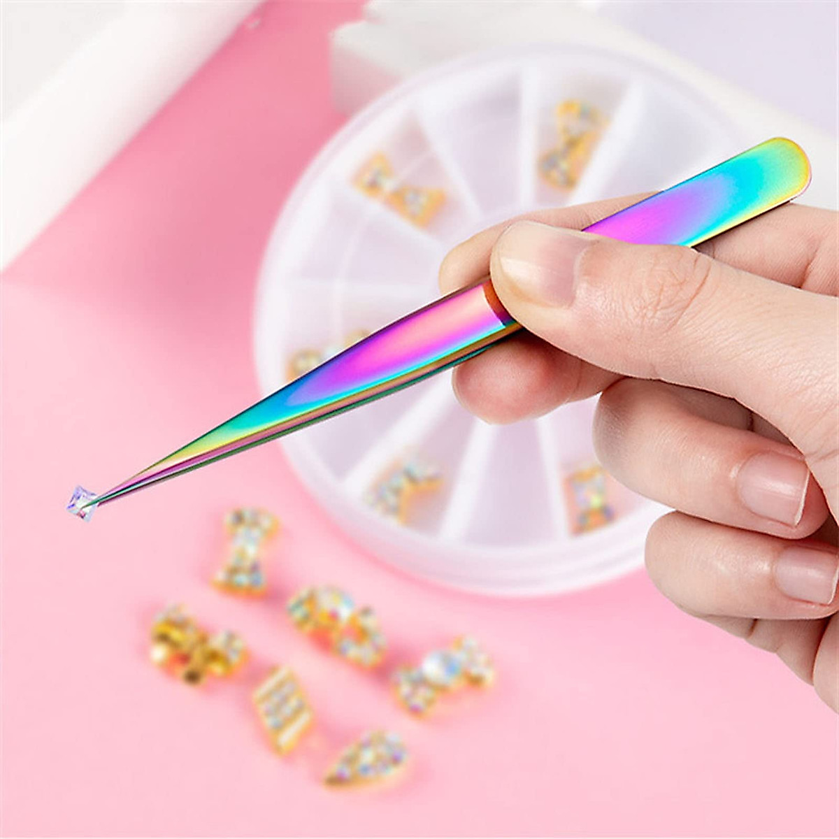 3PCS Tweezers Set, Diamond painting tools,Upgraded Anti-Static Stainless Steel Curved of Tweezers for Diamond painting, Electronics, Laboratory Work, Jewelry-Making, Craft, Soldering, etc.
