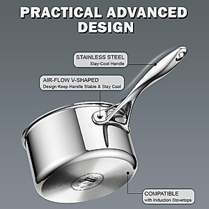 Cooks Standard Multi-Ply Clad Saucepan, 1.5 Quarts, Silver