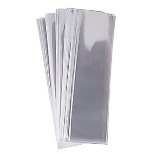 Golden Leaf Pack of 100 Clear Cello/Cellophane Bags, 2 X 10-Inch (5x25.4cm). Perfect Pretzel Bag or long treats
