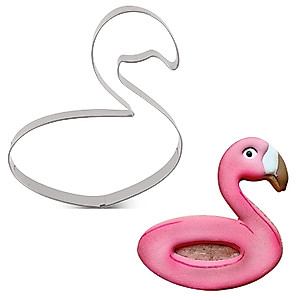 LILIAO Flamingo Float Cookie Cutter - 3.8 x 3.9 inches - Stainless Steel