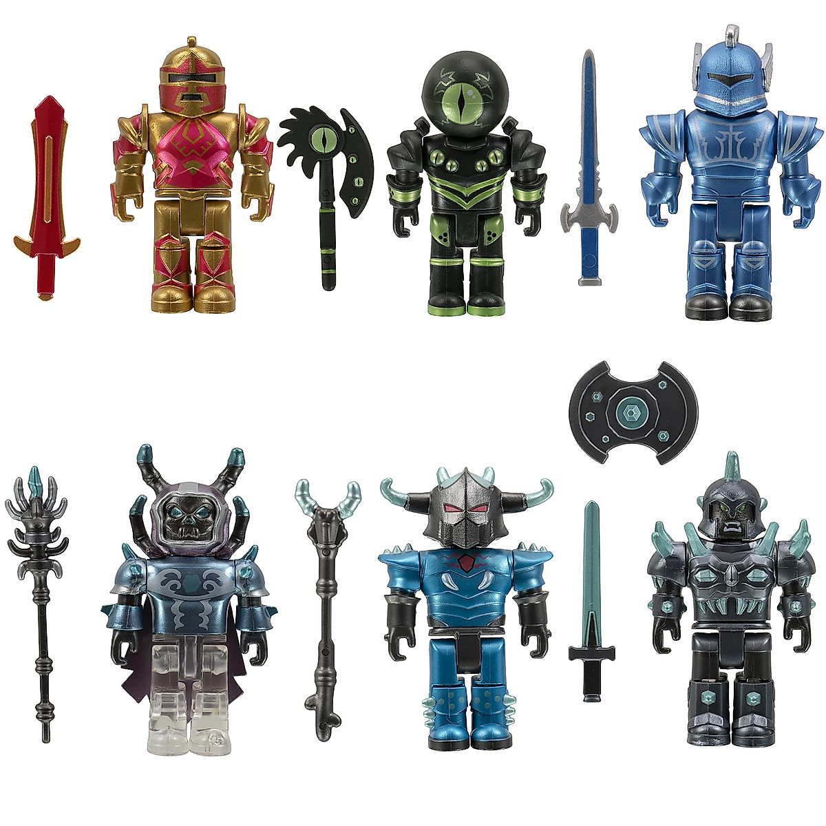 Roblox Action Collection - Champions of Roblox 15th Anniversary Gold Six Figure Pack [Includes Exclusive Virtual Item]