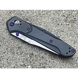 Translucent Purple Torx Screws, Thumb Stud & Standoff for Benchmade 940-2 Knife