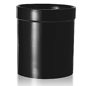 MEIGUI Ceramic Kitchen Utensil Holder, Utensil Crock Large Utensils Holder for Kitchen Decor, Cooking Tool Utensils Caddy for Countertop, Pure Black