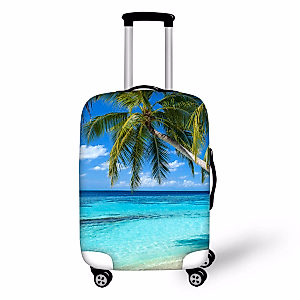 Cozeyat Luggage Cover Dust Proof Suitcase Cover Elastic Luggage Protector Spandex Fits 18-28 Inch for Travel Summer Beach Holiday