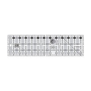 Creative Grids Quick Trim and Circle 3 1/2 Inch X 12 1/2 Inch Quilting Ruler ((CGRMT1)