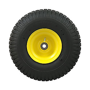 MARASTAR 21427 15x6.00-6 Front Tire Assembly Replacement compatible with John Deere Riding Mowers - Turf Saver Tread