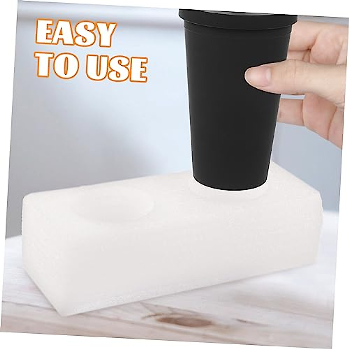 YARNOW 2pcs Takeaway Cup Holder Pool Drink Floats Beverage Packing Stand Cup Holders for Drinks Takeout Holder Foam Pool Floats Takeout Cup Carrier Water Cup Epe Pearl Cotton Coffee White