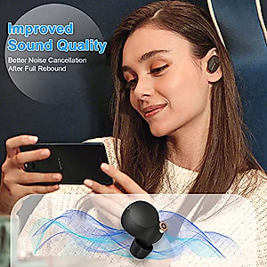 3 Pairs Replacement in-Ear Headphones Compatible with Sony WF-1000XM4, Padded Earplugs in-Ear Earphones (L, Black)