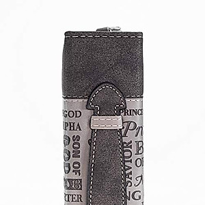 Divinity Boutique Bible Business Report Cover (25716) | 8.25" x 5.50" x 1", Black/Gray, Medium