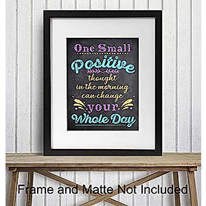 Positive Quotes Wall Decor Poster - Inspirational Uplifting Encouragement Gift for Women, Daughter, Best Friend, Teens, Girls - Motivational Self Improvement Art for Bathroom, Bedroom, Home Office