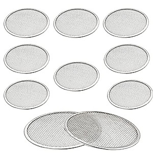 10pcs Mason Jar Sprouting Lids, Stainless Steel Screen Lids Sprouting Lids for 86mm Wide Mouth Mason Jar Seed Sprouting Jar Lids for Growing Bean Broccoli Alfalfa Seeds