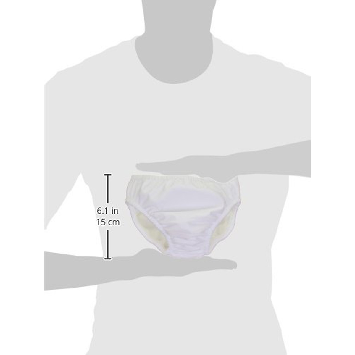 My Pool Pal Reusable Swim Diaper, White, 3T