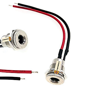 Lsgoodcare 10Pack 5.5 x 2.1 MM 10A DC Power Jack Socket Dc-099 30V Threaded Female Mount Connector Adapter with 3.94Ich 18Awg Cable