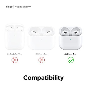 elago Floppy Disk Case Compatible with AirPods 3rd Generation Case - Compatible with AirPods 3 Case Cover, Carabiner Included, Shock Resistant, Full Protection, Supports Wireless Charging (Dark Grey)