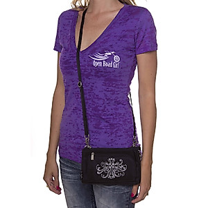 Open Road Girl Adjustable Strap Hip Purse for Women with Lobster Claw Clips, Three Ways to Wear: Hip Clip, Strap It Around, and Over Your Shoulder
