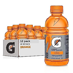 Gatorade Thirst Quencher Orange, 12 oz (Pack of 12) | Prime Hydration Drink | Body Armor Sports Drink
