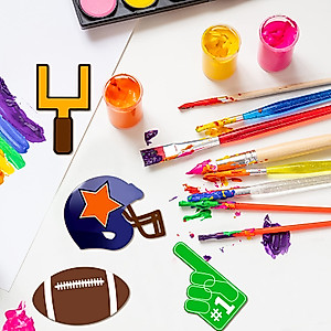 40 Pieces Wood Football Helmet Cutout Unfinished Wood Football Helmet Shaped Wood Slices Wooden Sports Theme Football Wooden Ornaments for Crafts Painting Door Sign Wedding Home Decoration