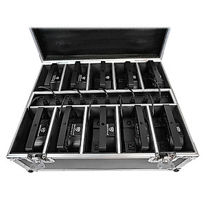 Rockville Charging Road Case for (10) Battery PAR 50 Lights