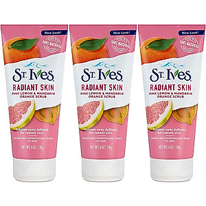 St Ives Scrub, Even & Bright Pink Lemon & Mandarin Orange 6 Ounce (Pack of 3) by St. Ives