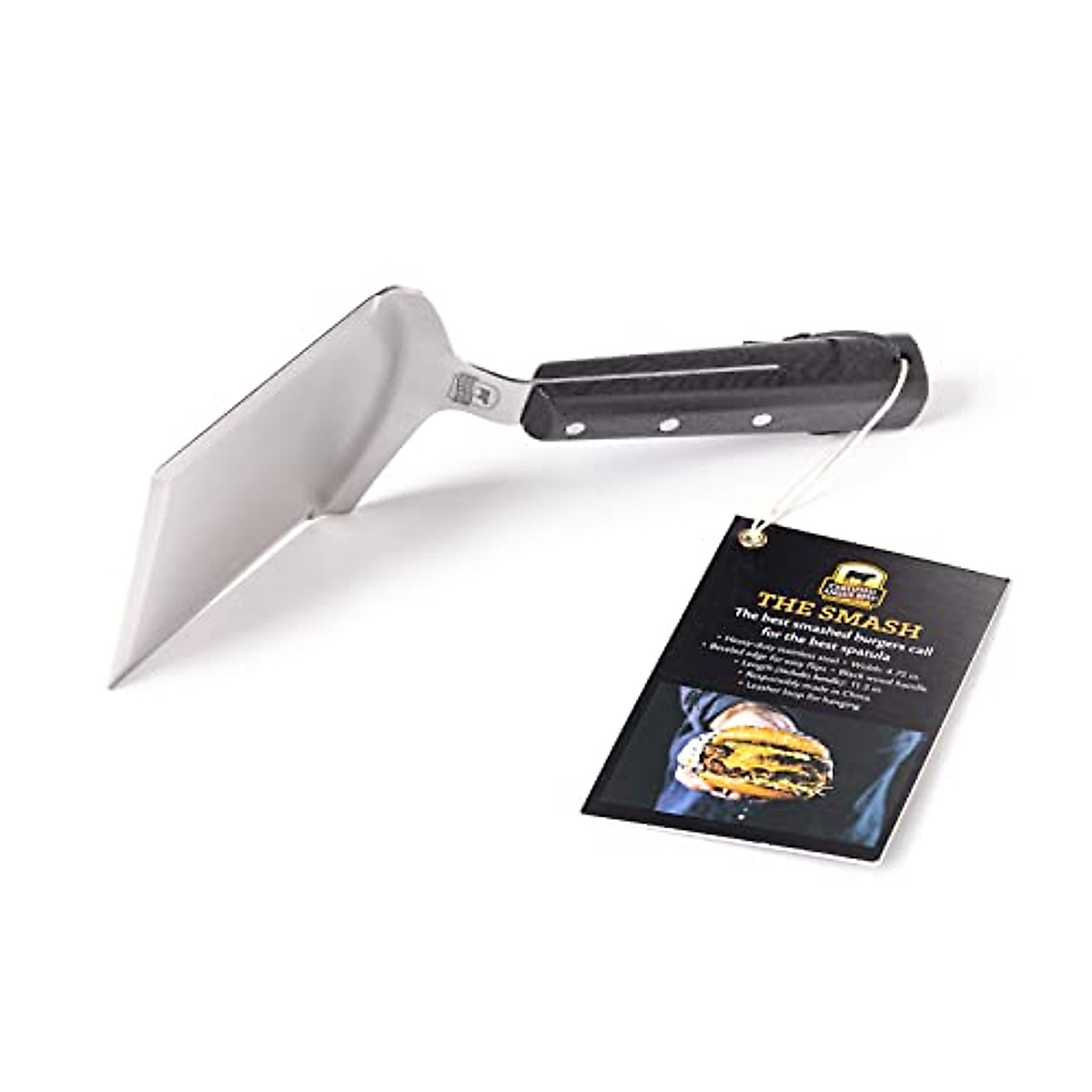 Certified Angus Beef The Smash - Big Smash Burger Spatula Heavy Duty Stainless Steel Burger Smasher Tool for Griddle Accessories, Kitchen Gadgets, and Grill Accessories