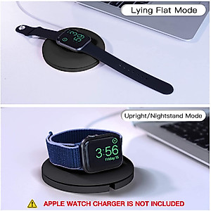 PZOZ Charger Stand for Apple Watch, Portable Charging Station Cable Management Dock Holder Organizer for iWatch Series Ultra 9 8 SE2 7 6 SE 5 4 49mm 45mm 44mm 42mm 41mm 40mm 38mm Accessories (Black)