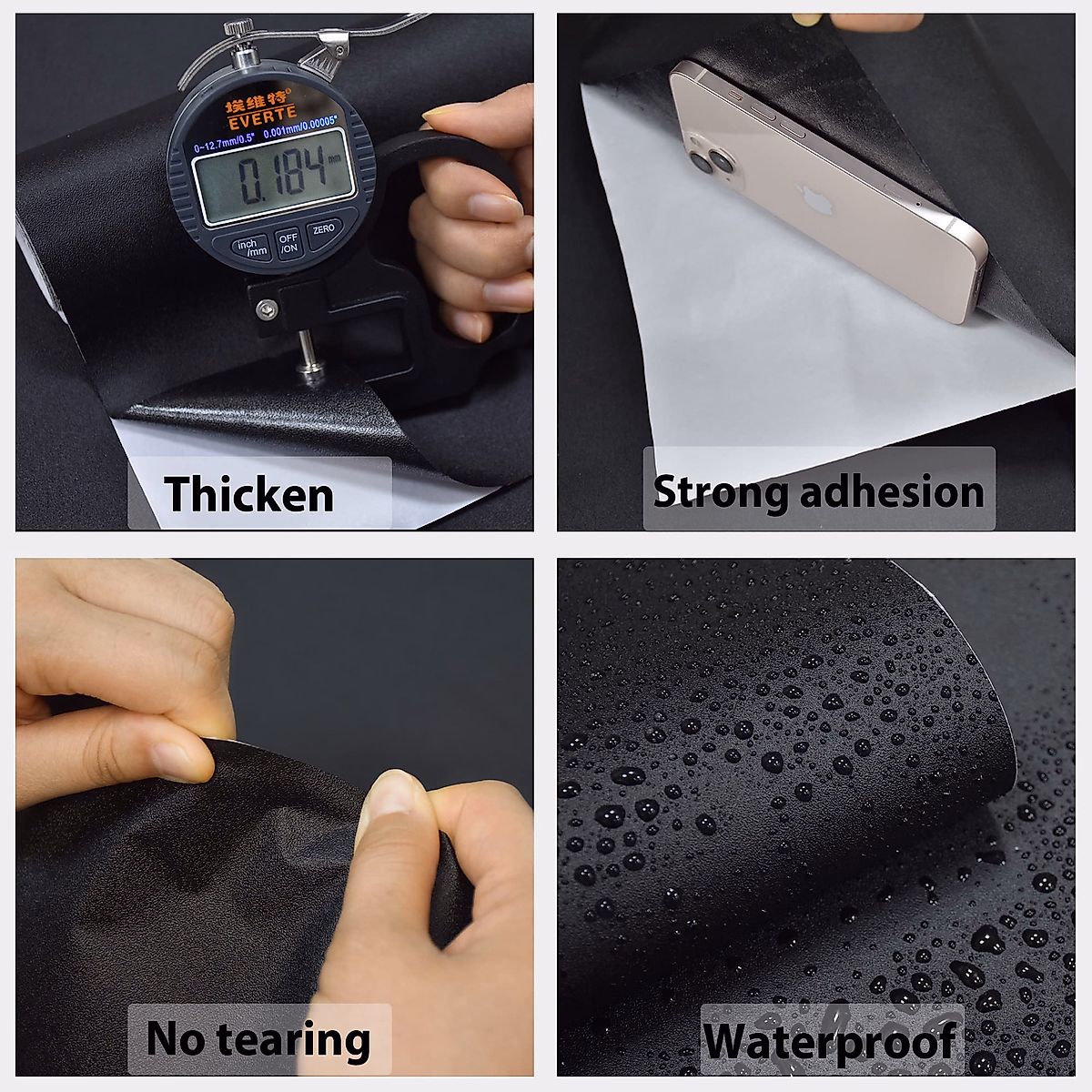 Aniboo Matte Black Peel and Stick Wallpaper Black Contact Paper for Cabinets and Drawers Self Adhesive Removable Wallpaper for Bedroom Bathroom Black Countertop Contact Paper Waterproof 78.7inL15.7inW