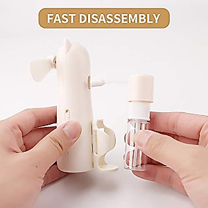 CABF Handheld Fan,Rechargeable USB Fan,Misting Fan,Portable with Spray Bottle, Bring Cool Summer. (White)…