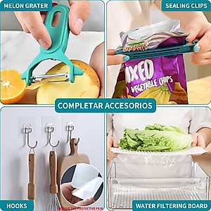 Nibiuht Fridge Organizers and Storage Set - 10 Pack Refrigerator Organizer Bins with Lids, BPA-free Stackable Fruit Container for Refrigerator, Clear Fridge Organization for Food, Vegetable