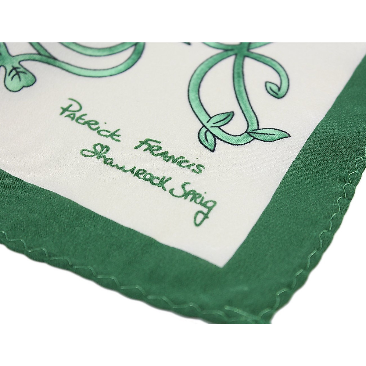 Irish Shamrock Scarf Silk Ireland Celtic Headscarf St. Patrick's Day 52" x 12"